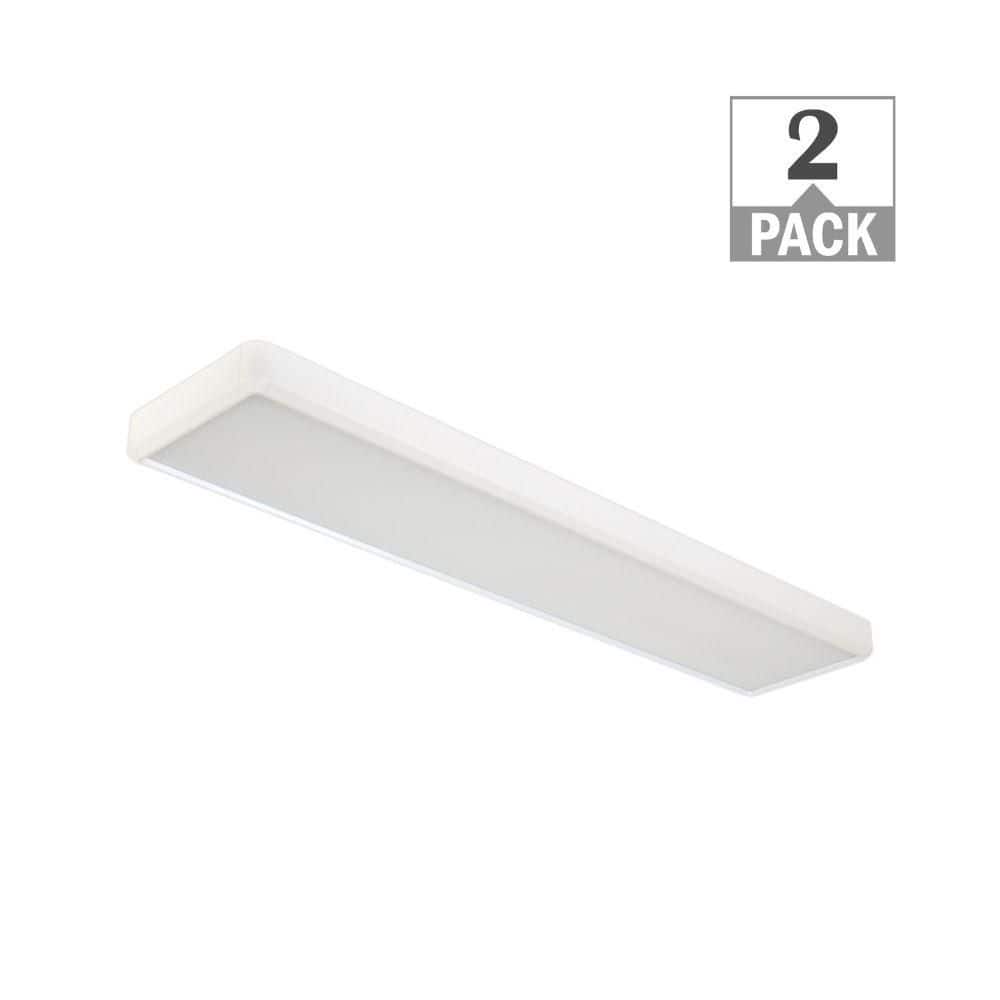 Commercial Electric 4 ft. x 10 in. White Back-Lit Integrated LED Panel ...