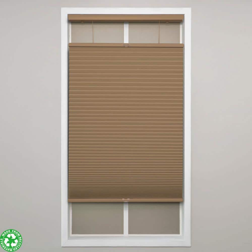 Eclipse Latte Cordless Blackout Polyester Top Down Bottom Up Cellular ...