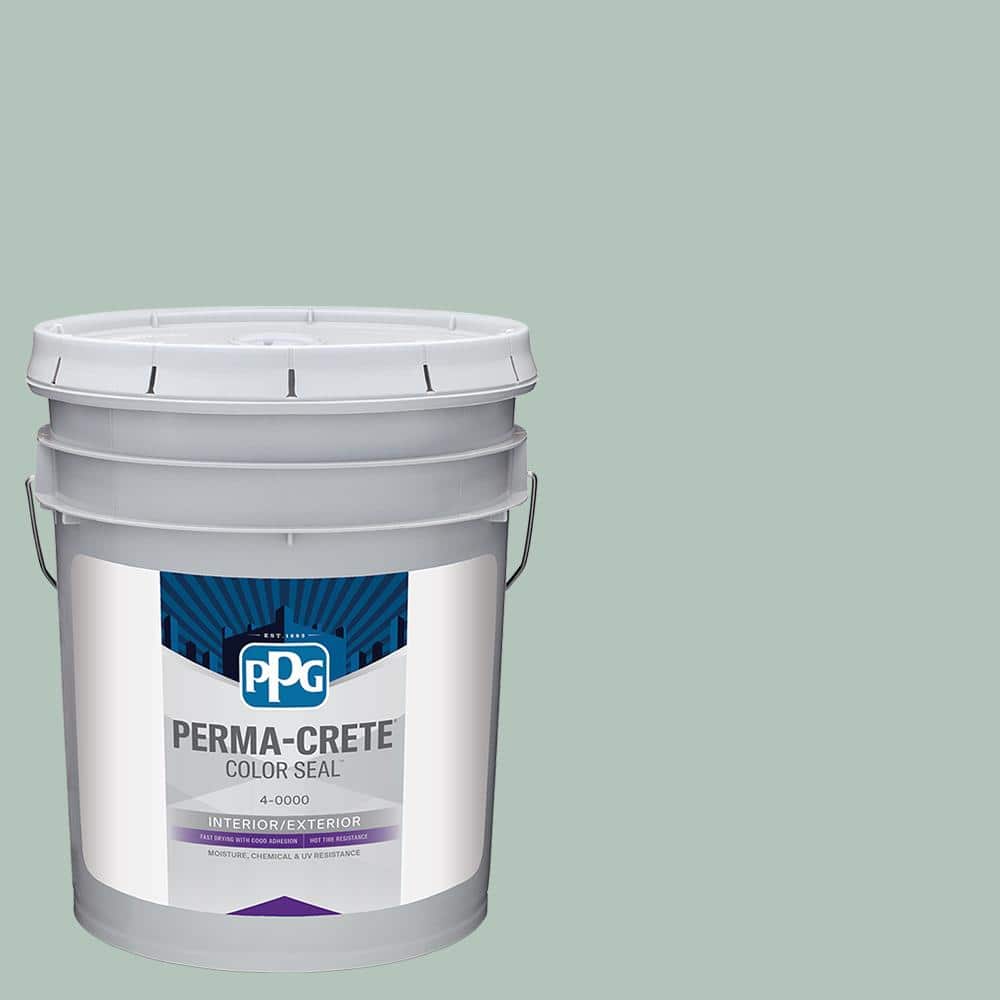 Perma-Crete Color Seal 5 gal. PPG1135-4 Aquamarine Dream Satin Interior ...
