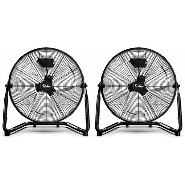 MELEZOOM 20 in. 6300 CFM Heavy-Duty Shroud Fan in Yellow, High Velocity ...