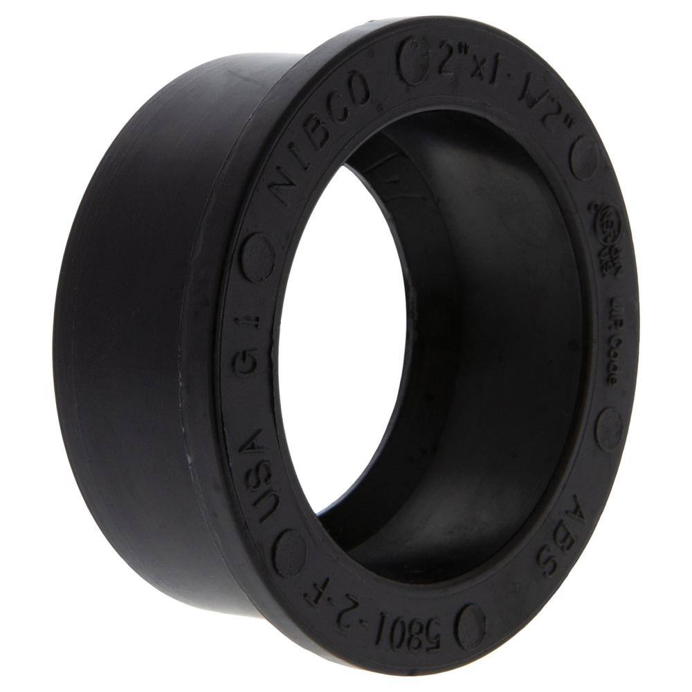 NIBCO 2 in. x 1-1/2 in. ABS DWV Spigot x Hub Flush Bushing ...