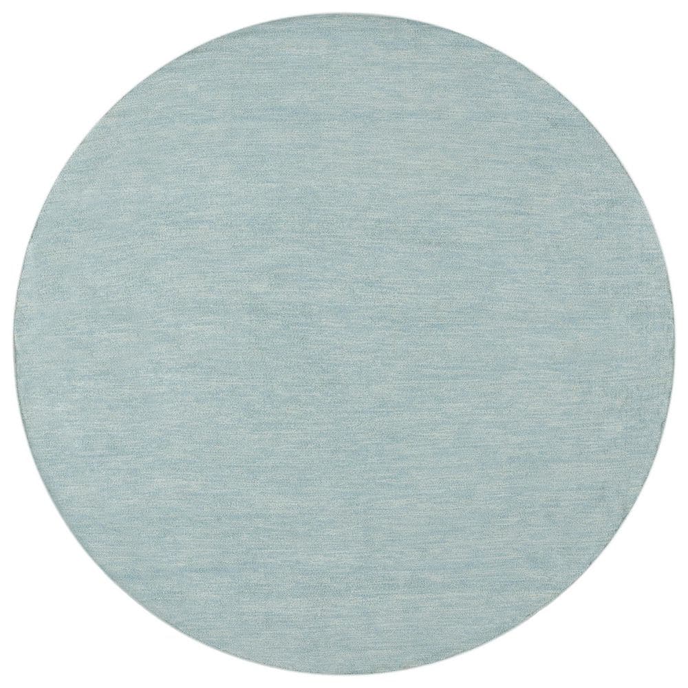 SAFAVIEH Montauk 6 ft. x 6 ft. Turquoise Modern Solid Round Area Rug ...