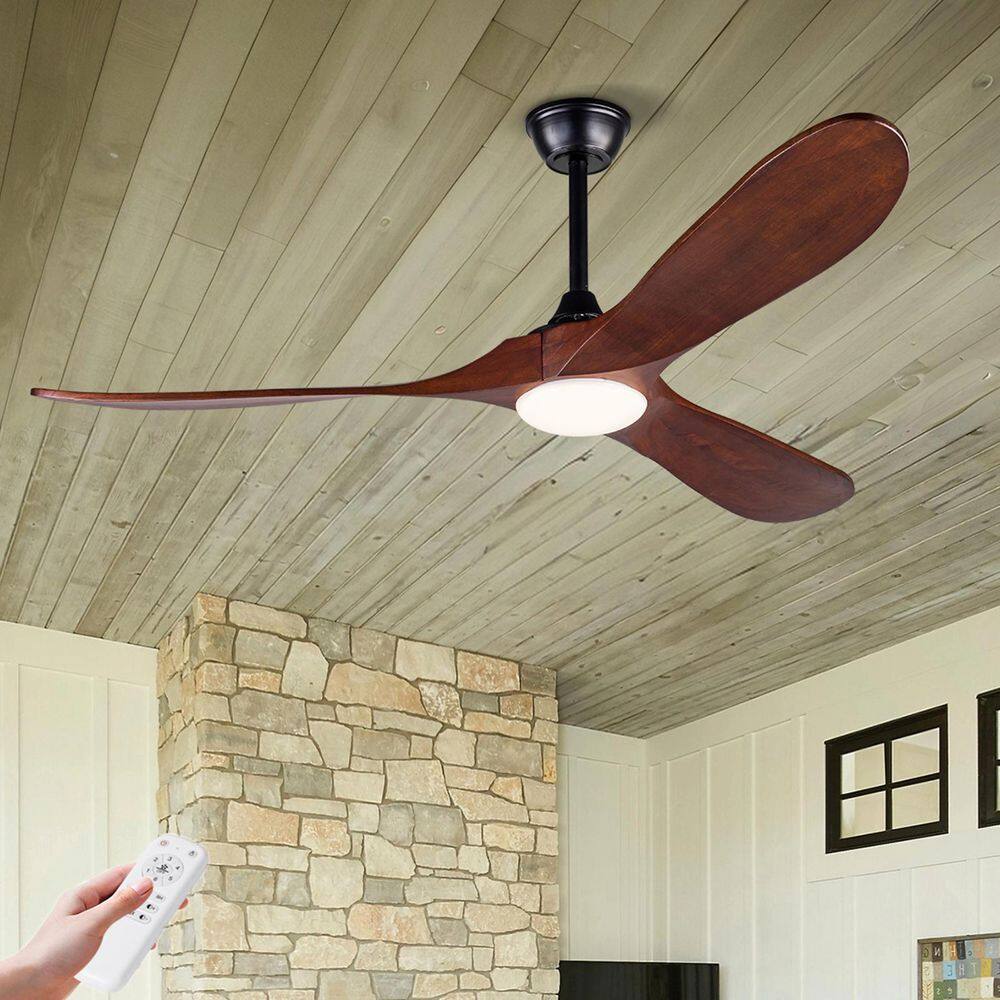 Reviews for ARISKEEN 52 in. Indoor 3-Wood Blades Black Ceiling Fan with ...