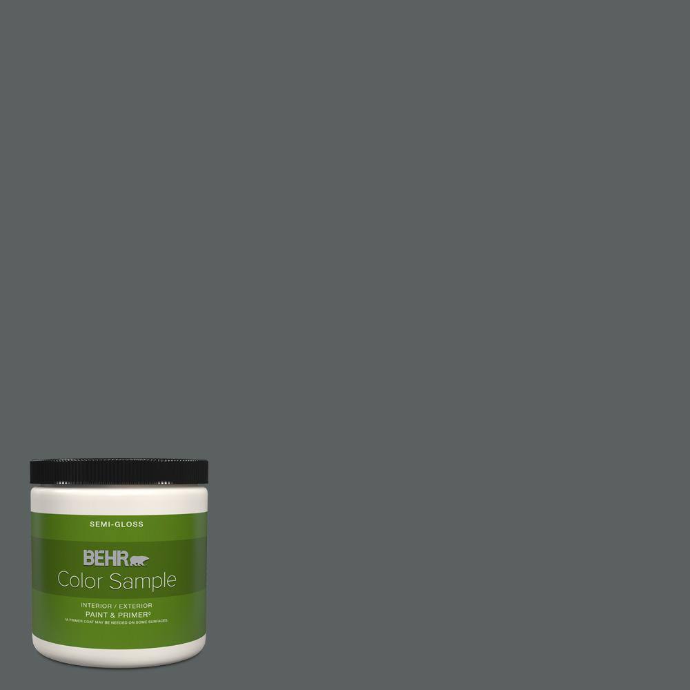 BEHR PREMIUM PLUS 8 oz. #720F-6 Paramount Semi-Gloss Interior/Exterior ...