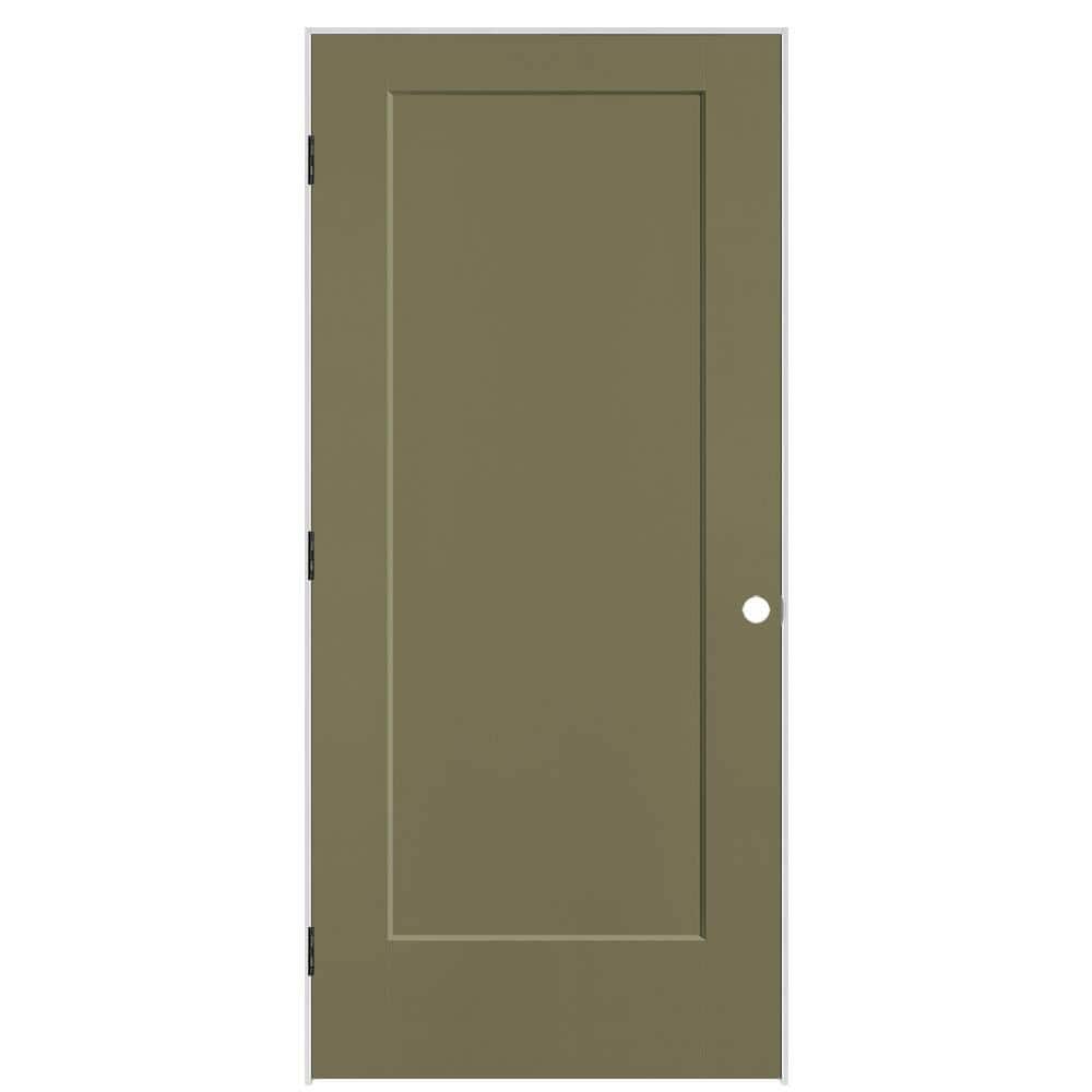 Masonite 36 in. x 80 in. 1-Panel Lincoln Park Right-Hand Solid Core ...