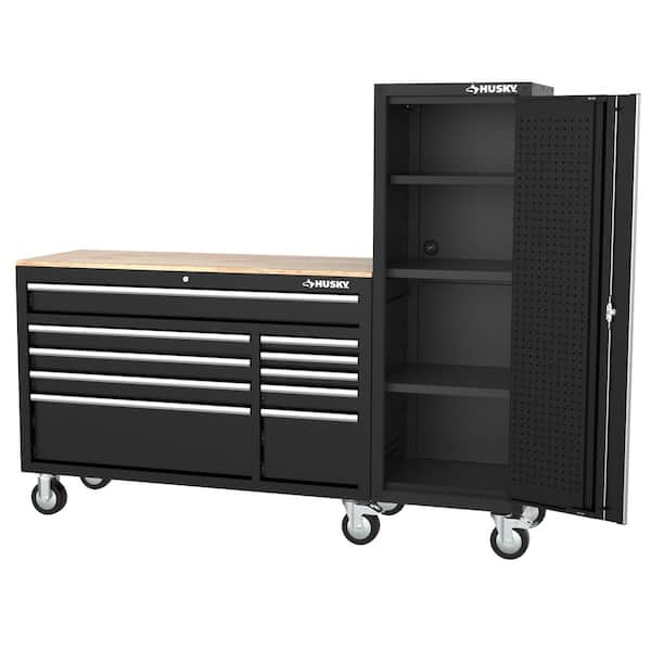 Husky 9-Drawer Mobile Work Bench/Tool Box W/ Wood Top For, 52% OFF