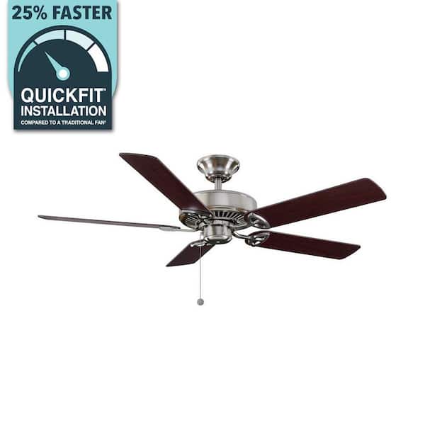 Reviews for Hampton Bay Farmington 52 in. Indoor Brushed Nickel Ceiling ...