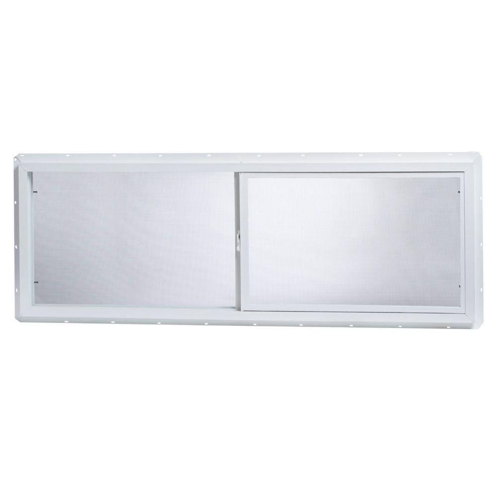 TAFCO WINDOWS 62.5 in. x 22.5 in. Utility Left-Hand Single Slider Vinyl ...