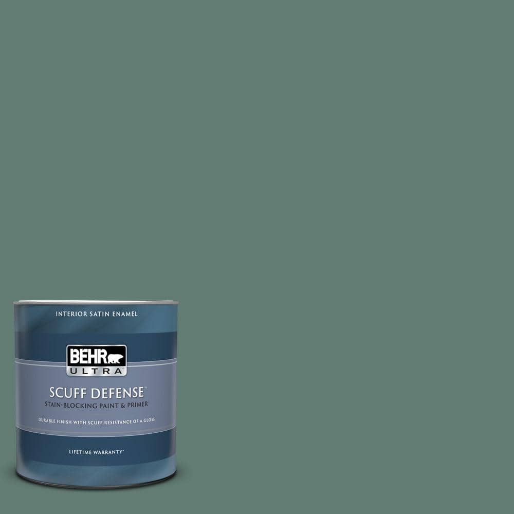 BEHR ULTRA 1 qt. #S430-6 Forest Edge Extra Durable Satin Enamel ...