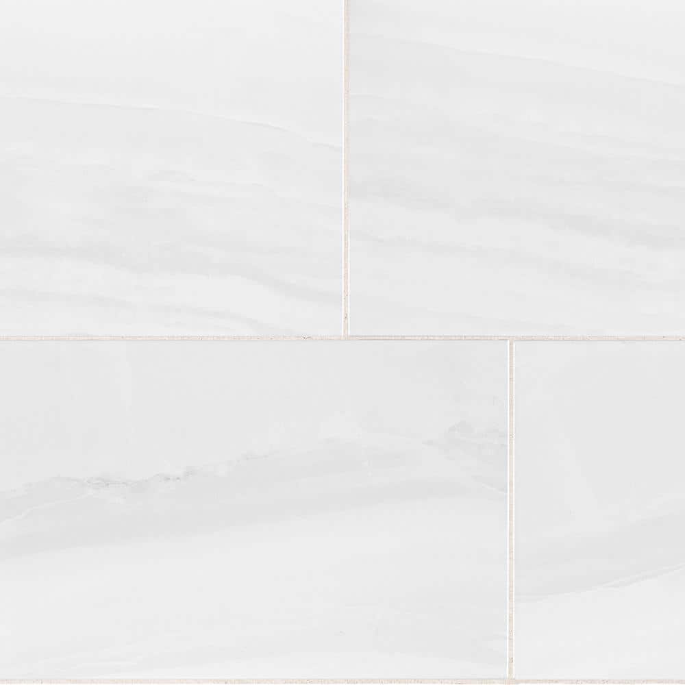 Jeffrey Court Glossy Rapids White 10 in. x 22 in. Subway Gloss Ceramic ...