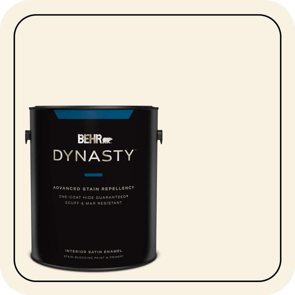 BEHR DYNASTY 1 gal. #W-F-100 Belgian Cream Satin Enamel Interior Stain ...