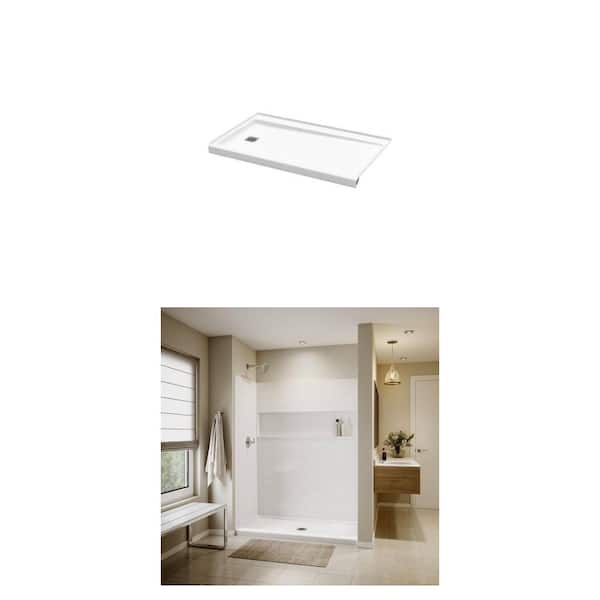 Bootz Industries ShowerCast 60 in. x 36 in. Alcove Shower Pan and ...
