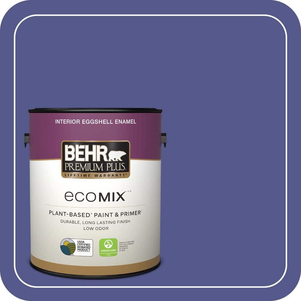 BEHR PREMIUM PLUS 1 gal. #620B-7 Wild Elderberry Eggshell Enamel EcoMix ...