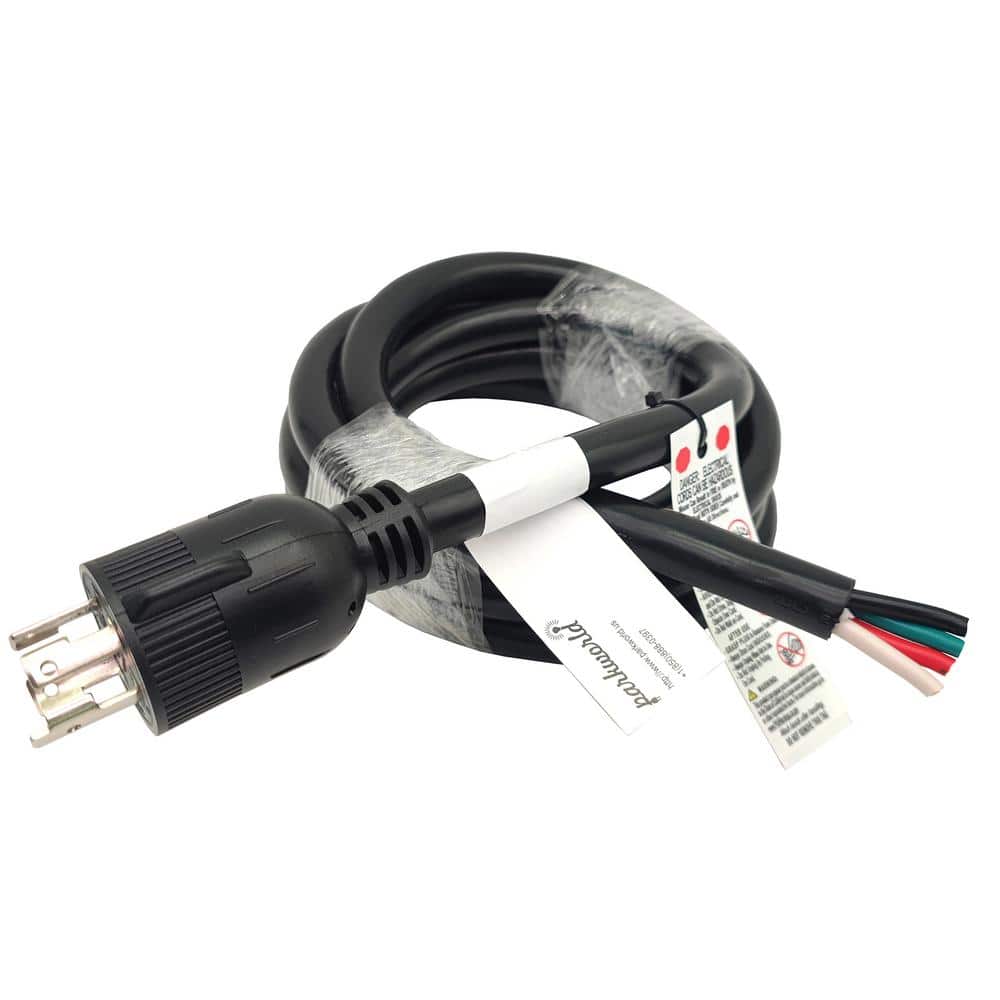 parkworld 10 ft. 10/4 30 Amp, Black 250-Volt Twist Lock NEMA L15-30 ...