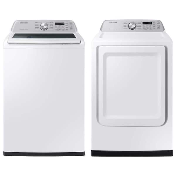 Samsung 4.7 cu. ft. Smart Top Load Washer with Active WaterJet and 7.4 ...