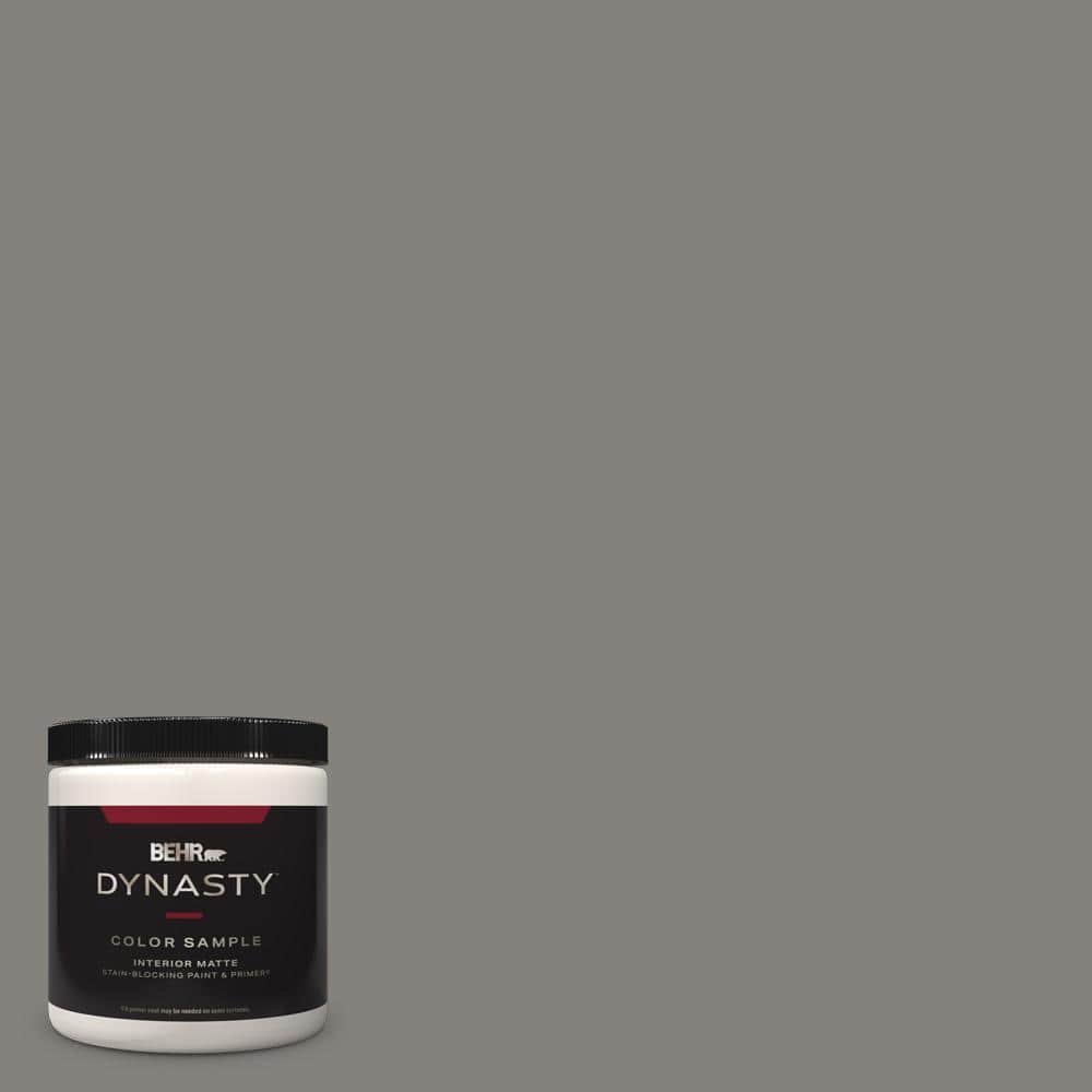 BEHR DYNASTY 8 oz. #BNC-25 Gray Pepper Matte Stain-Blocking Interior ...