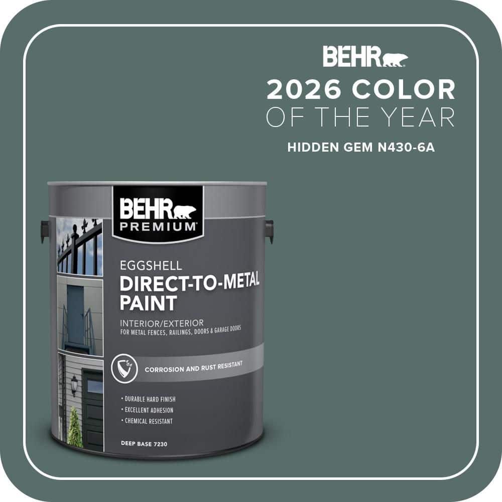 BEHR PREMIUM 1 gal. #N430-6A Hidden Gem Eggshell Direct to Metal ...