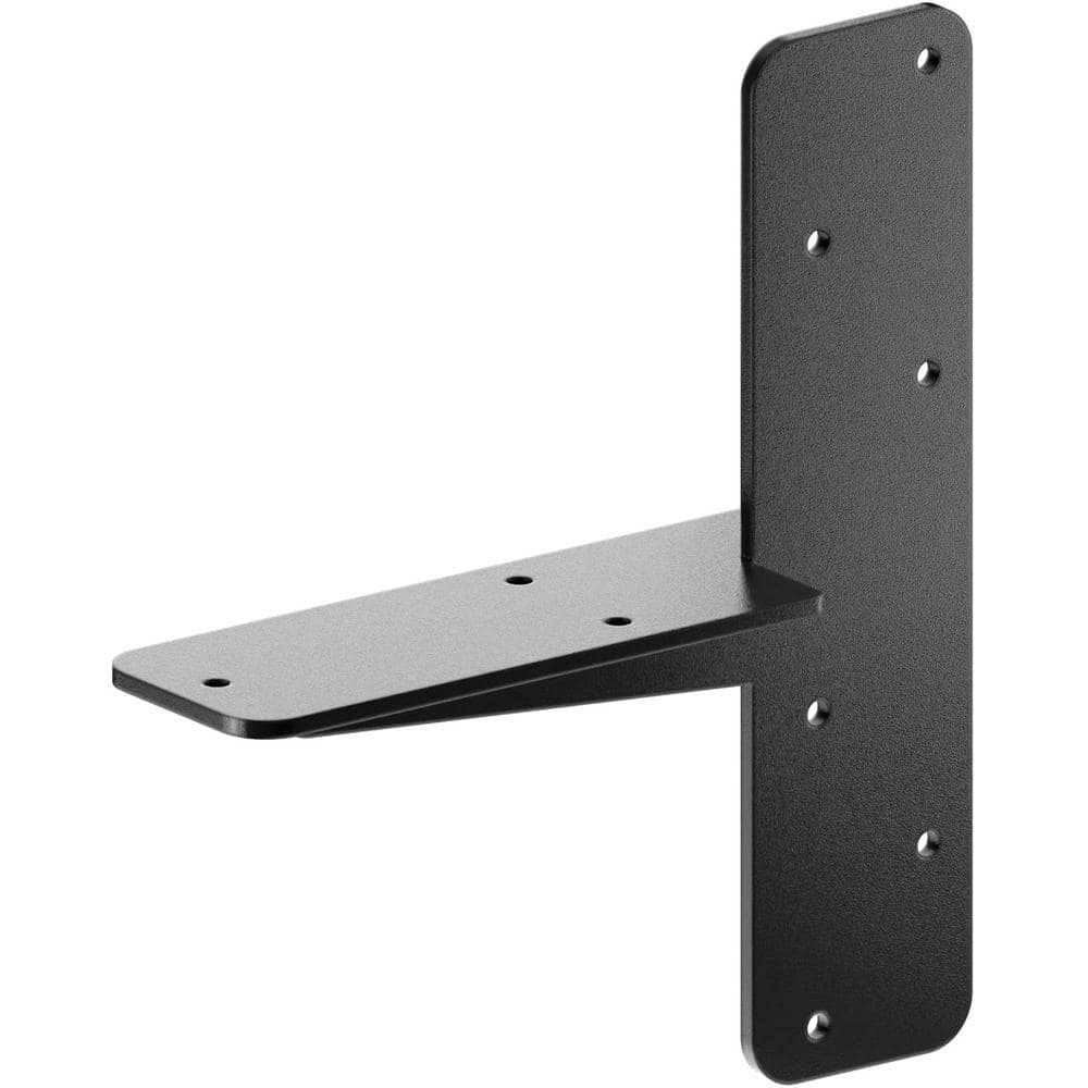 Starby 9 in. L Black Steel Heavy Duty Floating Granite Bracket (1-Pack ...