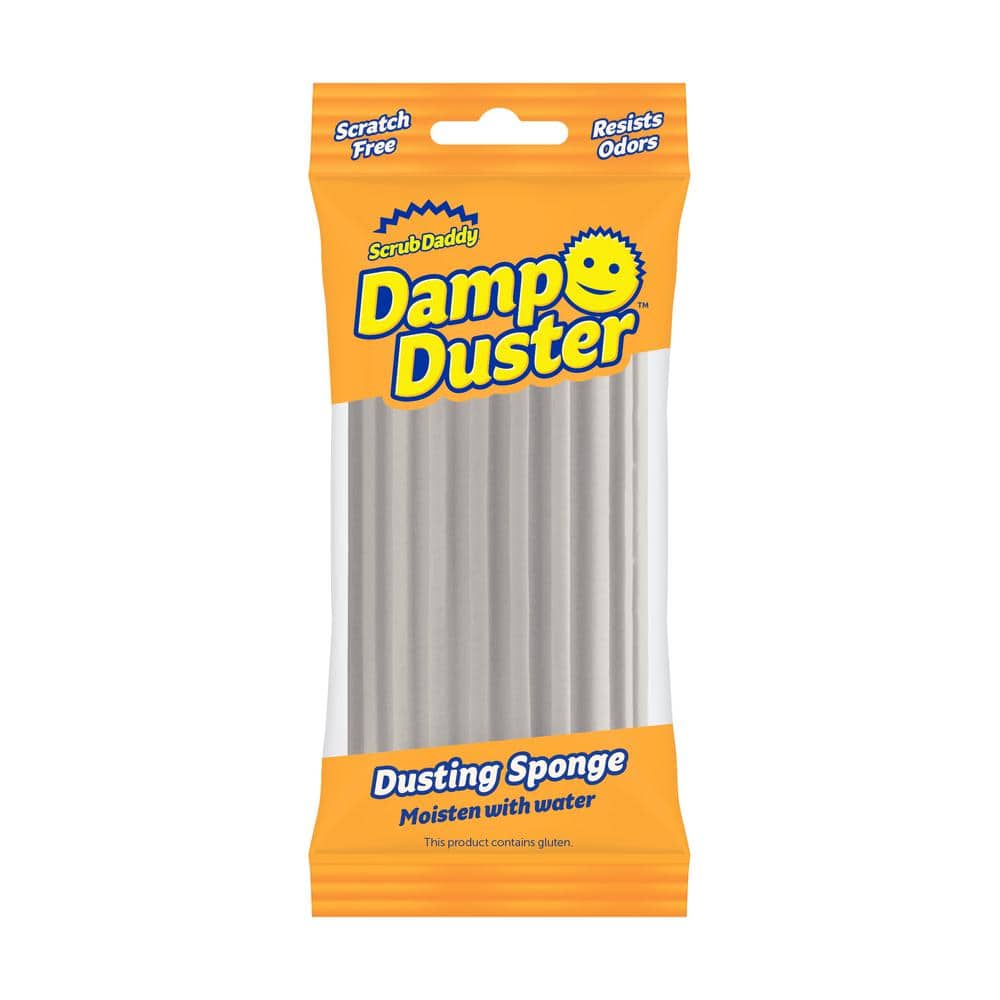 Scrub Daddy Damp Duster Silver Sponge 1-count 810044131130 - The Home Depot