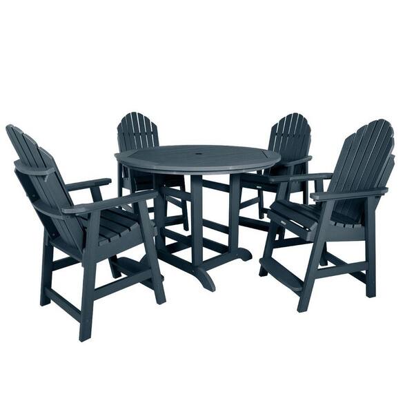 Highwood 5 Piece Hamilton Federal BlueRound Counter Dining Set AD CNA48 FBE