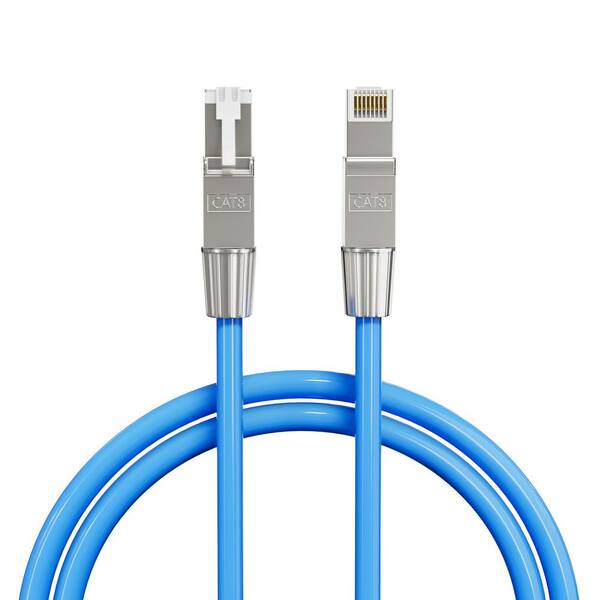 Syston Cable Technology 100 ft. Blue CAT8 CMR 22 AWG Ethernet Patch ...