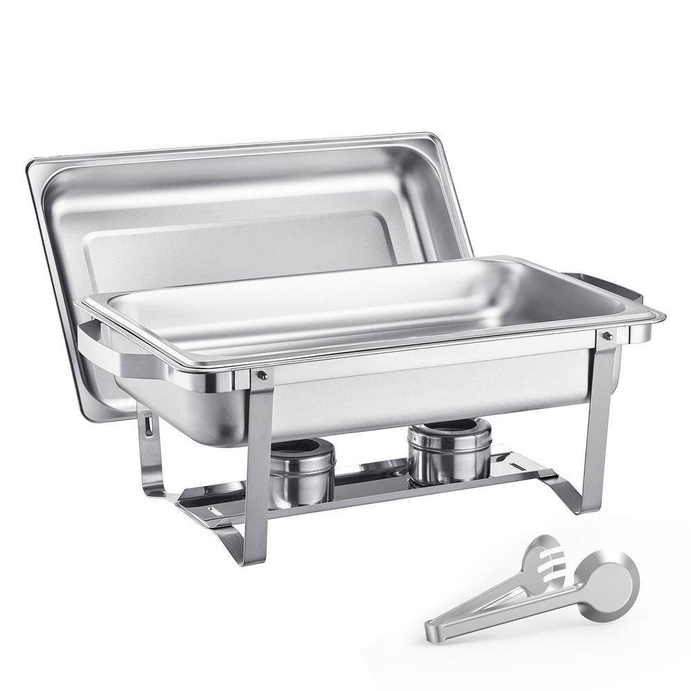 SVOPES Chafing Dish Buffet Set, 8 qt. 6-Pack, Silver, Stainless Steel ...