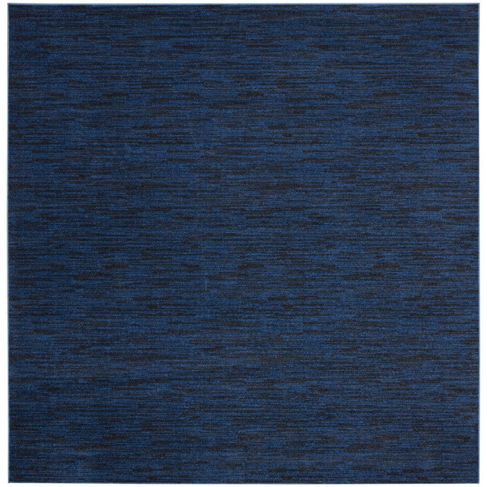 Nourison Essentials 9 ft. x9 ft. Midnight Blue Square Solid Indoor ...