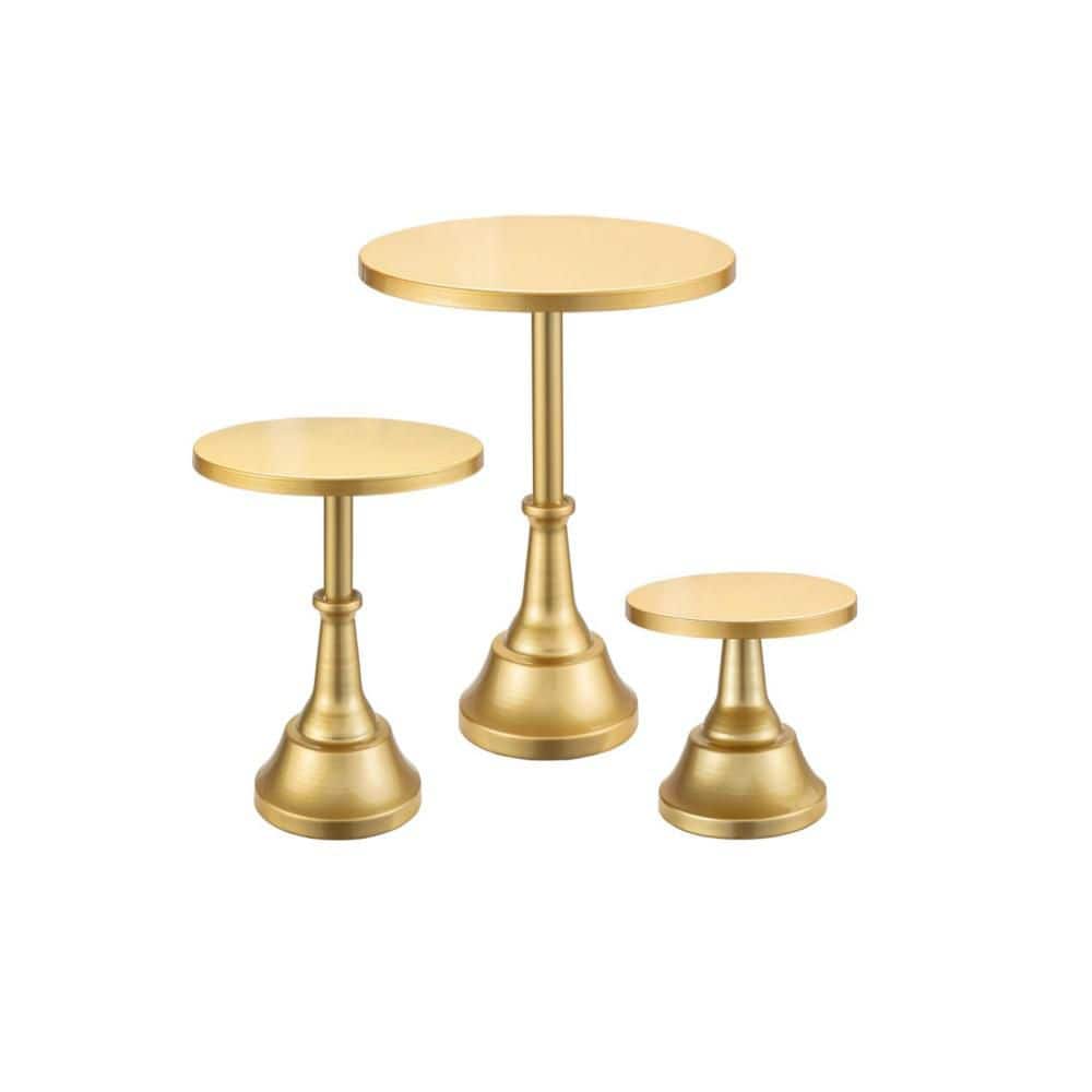 Numhew 3-Tier Perfect Gold Metal Cake Stand with Food-Safe Paint for 6 ...