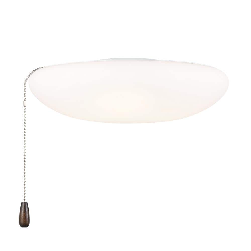 KICHLER 14 in. White Slim Ceiling Fan Universal Integrated LED Light ...