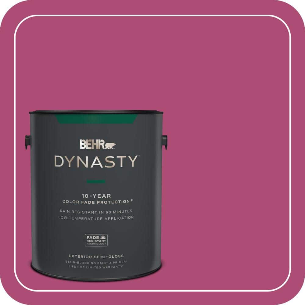 BEHR DYNASTY 1 gal. #100B-7 Hot Pink Semi-Gloss Exterior Stain-Blocking ...