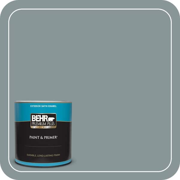 BEHR PREMIUM PLUS 1 qt. #PPU12-15 Atmospheric Satin Enamel Exterior ...