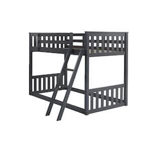 Donco Kids Grey Twin over Full Mission Bunk Bed 1018-3TFDG - The Home Depot