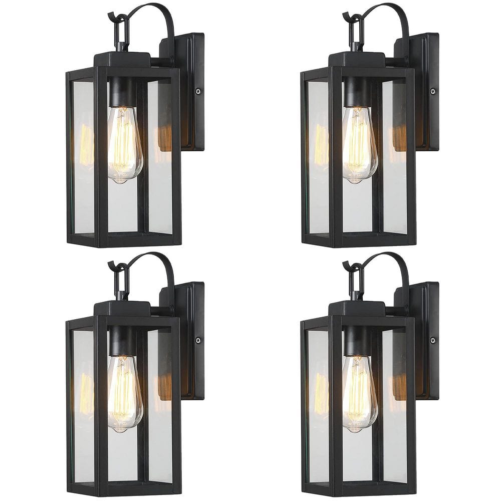 Reviews for Pia Ricco 1-Light Matte Black Not Solar Outdoor Wall ...