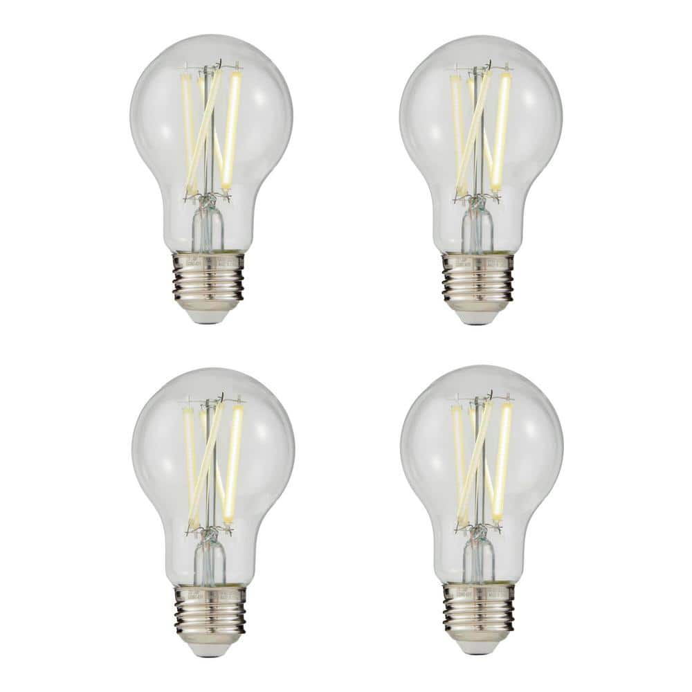 EcoSmart 100-Watt Equivalent A19 Energy Star Dimmable Clear Glass LED ...