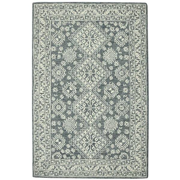 HomeRoots 5 ft. x 7 ft. Multi-Colored Wool Oriental Hand Hooked Area ...