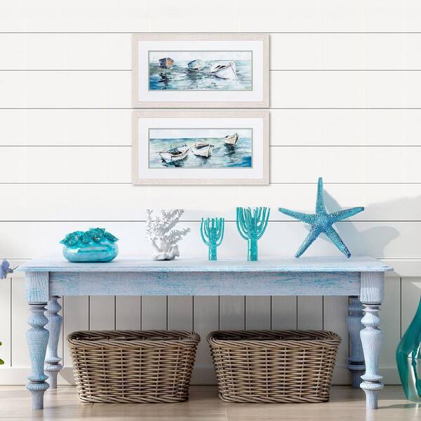 Paragon 2 Piece Framed Giclee Coastal Art Print 13 in. x 25 in. 48290 ...