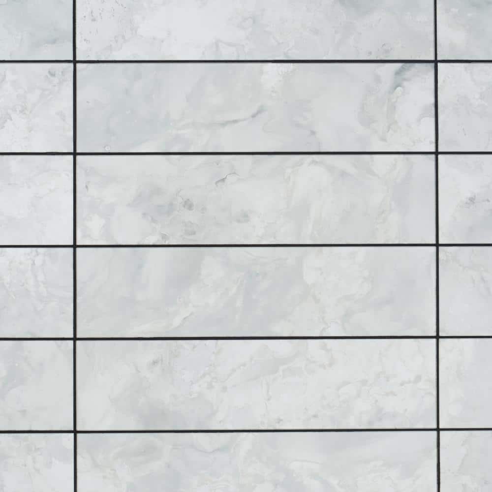Ivy Hill Tile Emory Smoke White 4.37 in. x 17.48 in. Polished Antique ...