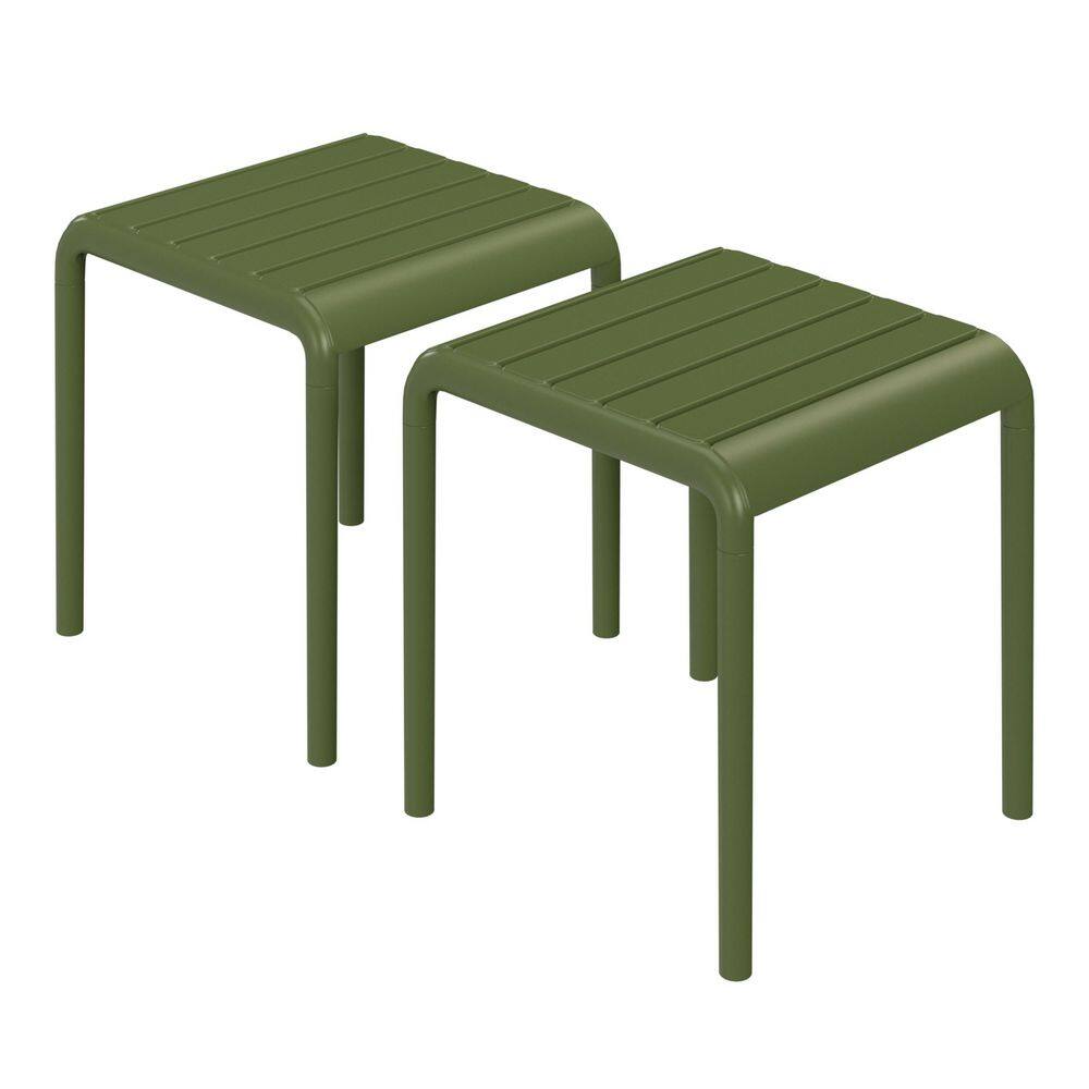 WESTIN OUTDOOR Frond and Form Modern Slatted Outdoor Patio Poly Plastic ...