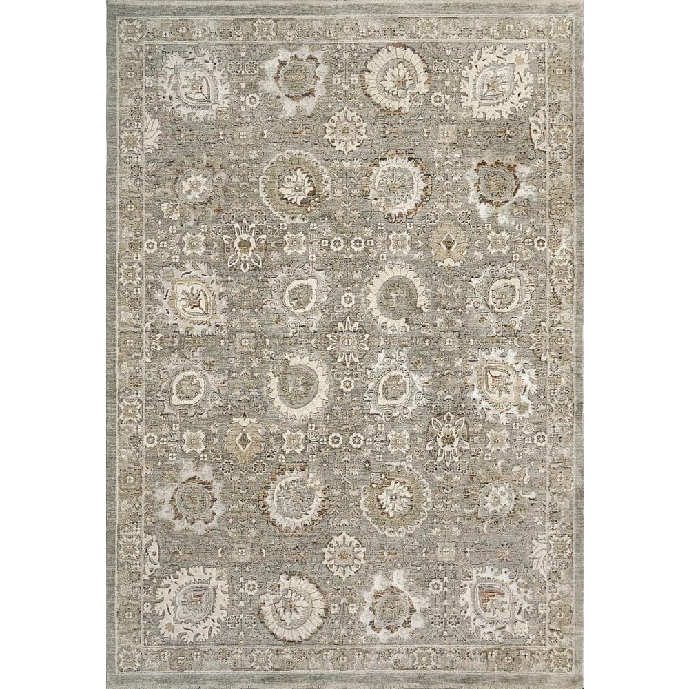 Dynamic Rugs Octo 5 ft. 3 in. X 7 ft. 7 in. Grey/Multi Oriental Indoor ...