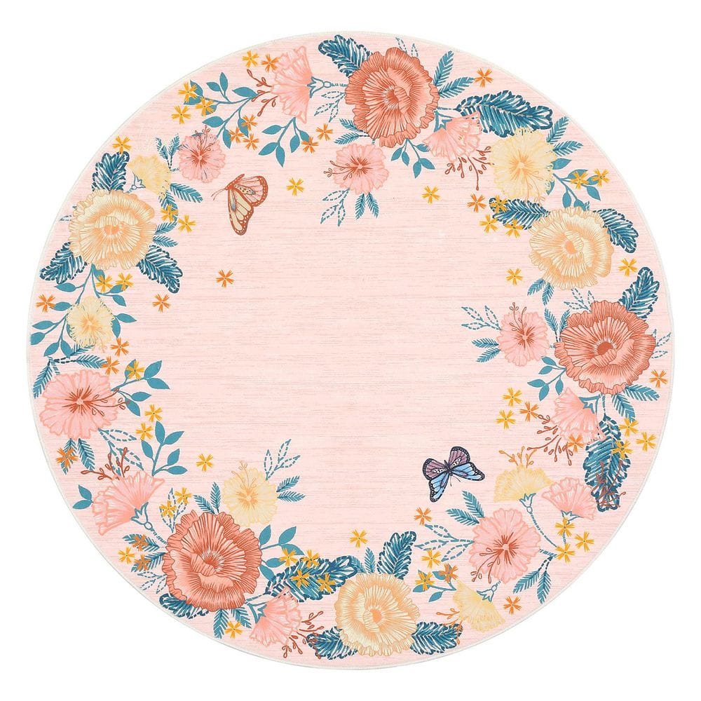 Garvee Wavy Edge Decorative Machine Washable Vintage Floral Printed ...