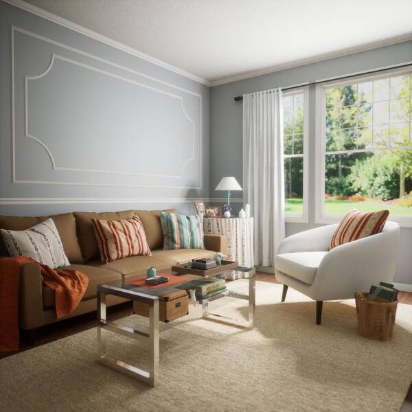 Royal Mouldings 7827 5/8 in. x 3 1/2 in. x 96 in. Painted PVC Casing (1 ...