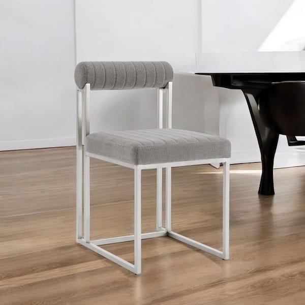 HomeRoots Gray Stainless Steel Side Chair (Set of 2) 2000569417 - The ...