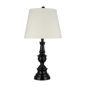 Hampton Bay Rhodes 28 in. Bronze with Highlights Table Lamp and 9.5 ...