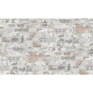 Bricks and More Collection Grey Stone Symphony Motif Matte Finish Vinyl ...