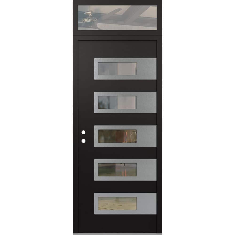 Tessari Doors D3 36 in. x 96 in. Silver P Right-Hand/Inswing Clear ...