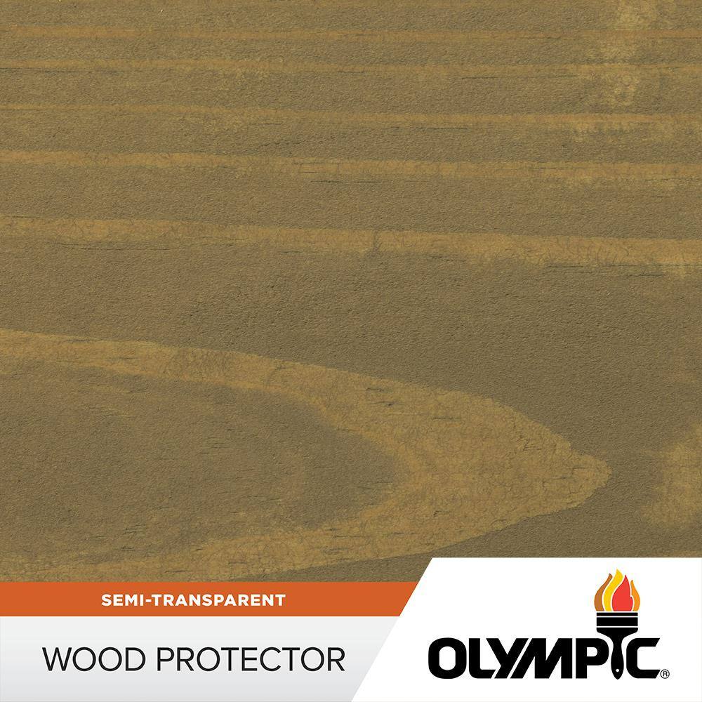 Olympic Wood Protector 1 gal. ST-2025 Storm Gray Exterior Semi ...