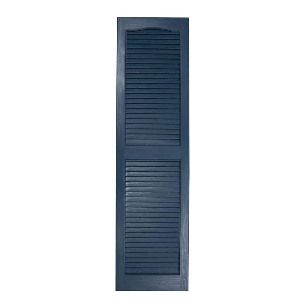 Elk Ridge Shutters 14.5 in. W x 42.5 in. H Polypropylene Indigo Blue ...