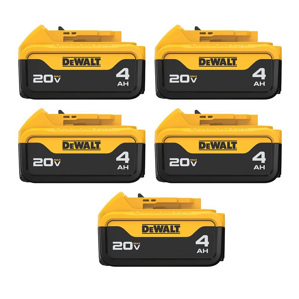 Reviews for DEWALT 20V MAX Lithium-Ion 4.0Ah Battery -Pack (5 -Pack ...