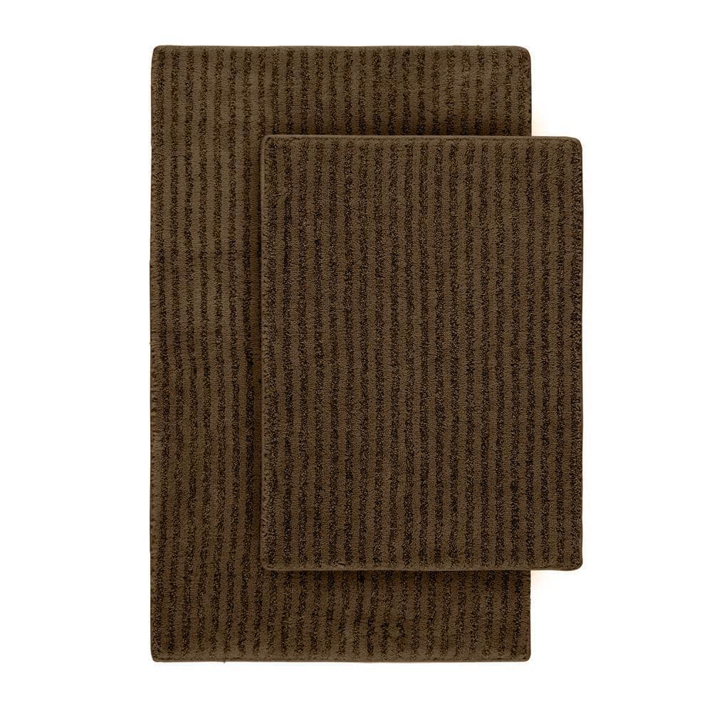 Garland Rug Sheridan Chocolate 21 in. x 34 in. Washable Bathroom 2 ...