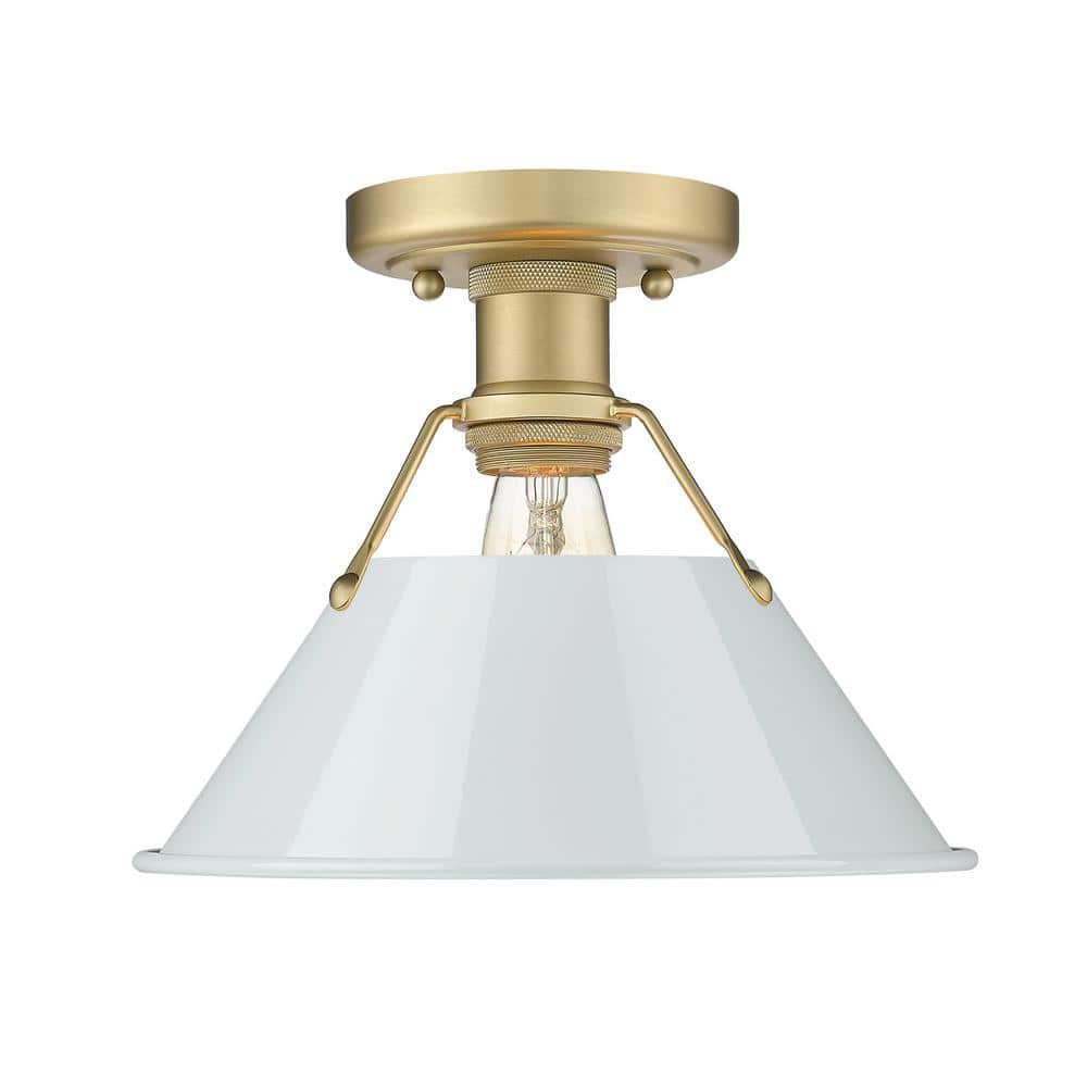 Golden Lighting Orwell 10 in. 1-Light Brushed Champagne Bronze and ...